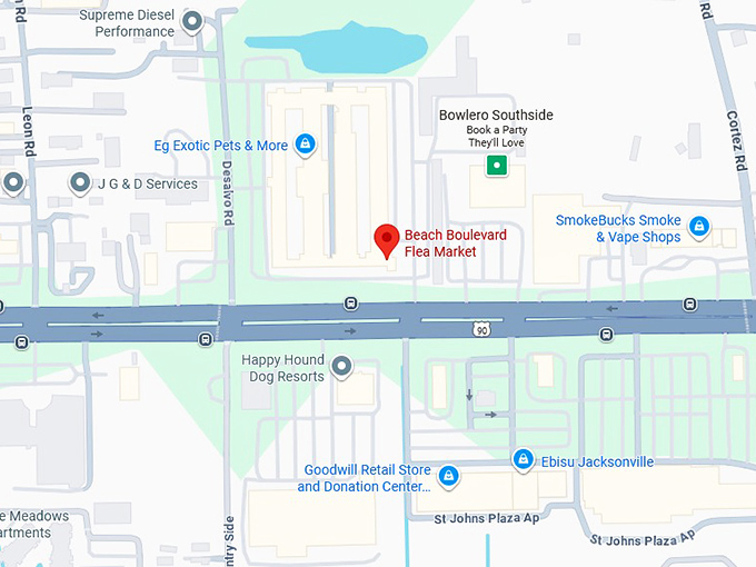 16. beach boulevard flea market map