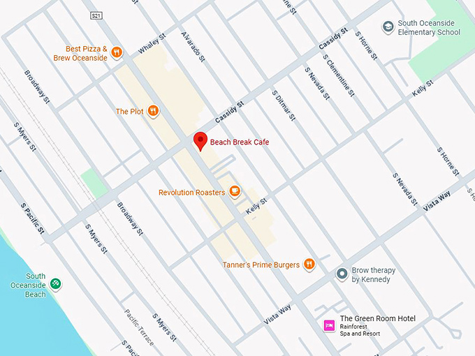 16. beach break cafe map