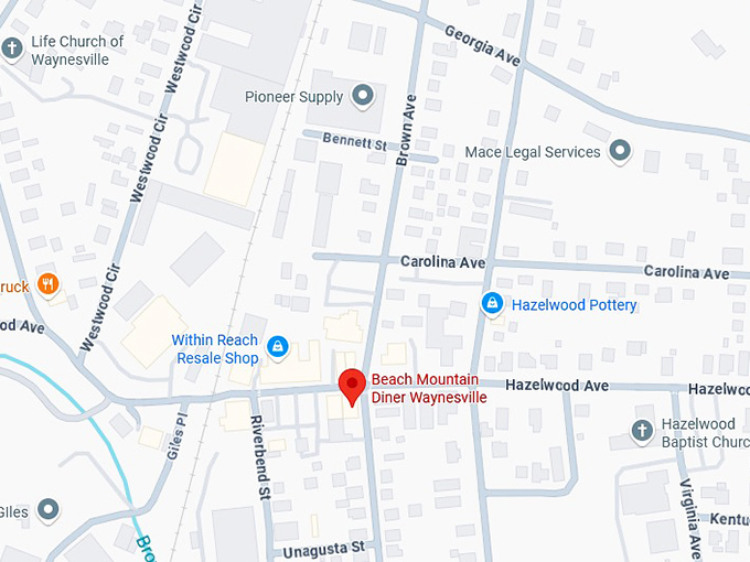 16. beach mountain diner waynesville map