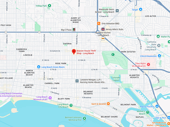 16. beacon house thrift shop long beach map