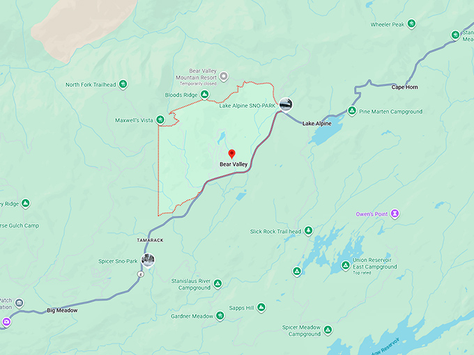 16. bear valley map