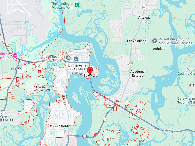 16. beaufort, sc map
