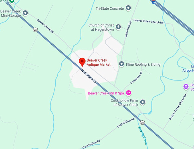 16. beaver creek antique market map