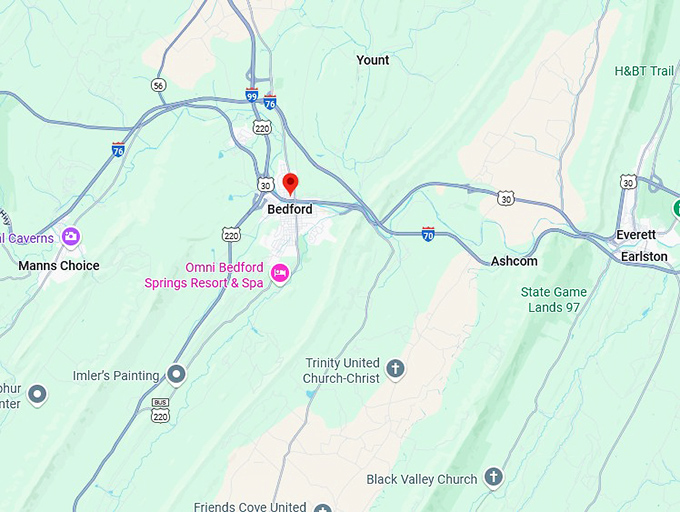 16. bedford map