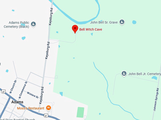 16. bell witch cave map