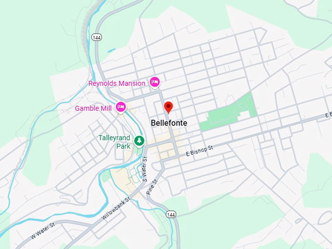 16. bellefonte, pennsylvania map