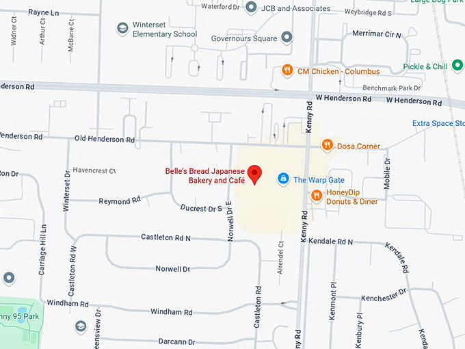 16. belle's bread japanese bakery and caf&eacute; map