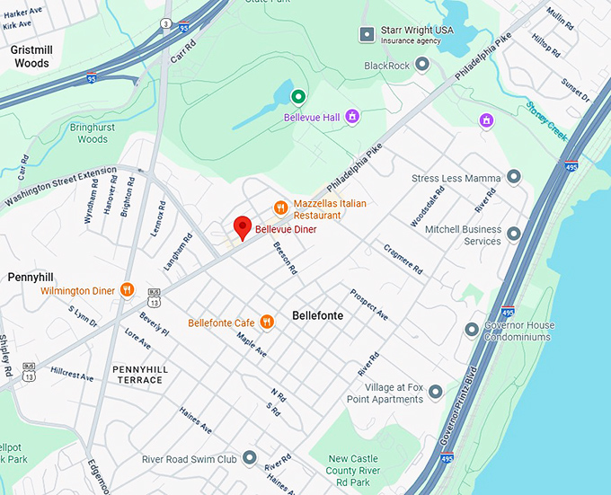 16. bellevue diner map