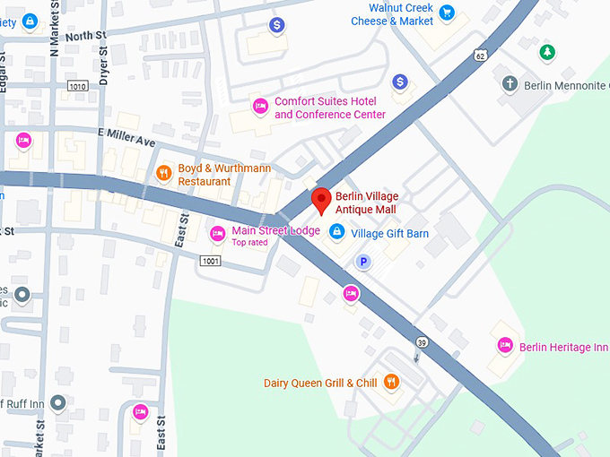 16. berlin village antique mall map