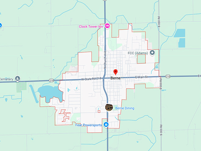 16. berne, in map