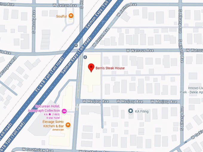 16. bern's steak house tampa map