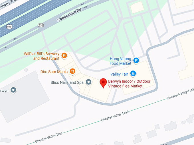 16. berwyn indoor outdoor vintage flea market map