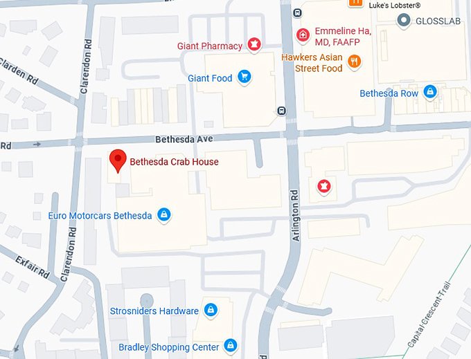 16. bethesda crab house map