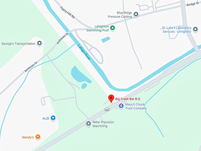 16. big creek bar b q map