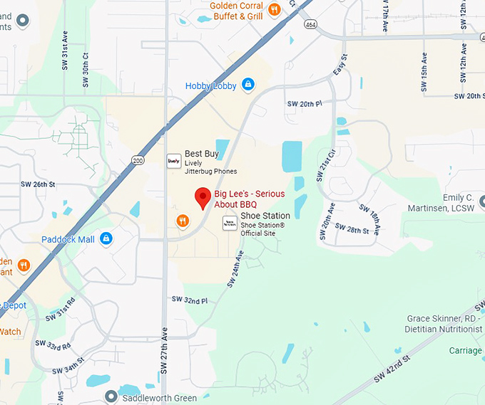 16. big lee's serious about bbq map