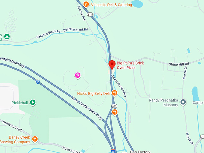 16. big papa's brick oven pizza map