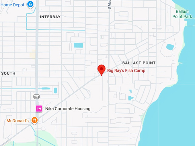 16. big ray's fish camp map