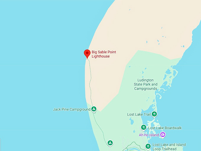 16. big sable point lighthouse map