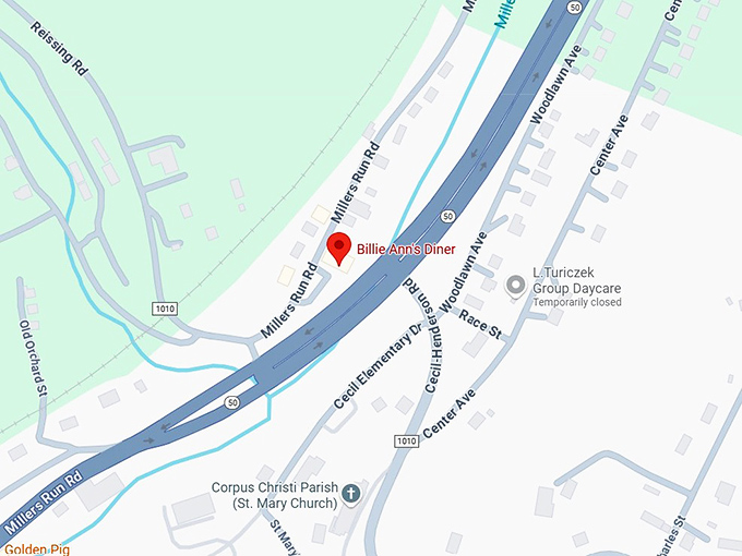 16. billie ann's diner map