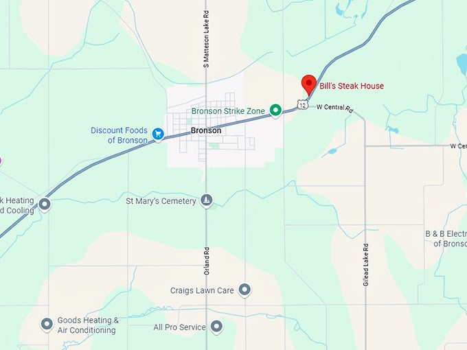 16. bill&rsquo;s steak house map