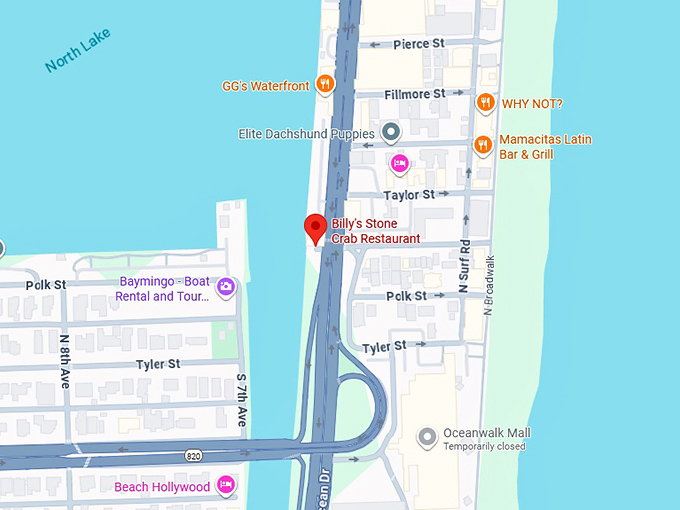 16. billy's stone crab restaurant map