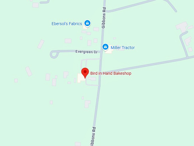 16. bird in hand bakeshop map