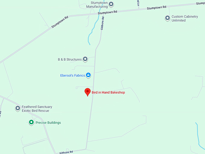 16. bird in hand bakeshop map