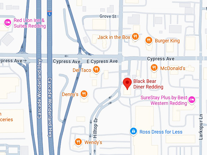 16. black bear diner redding map