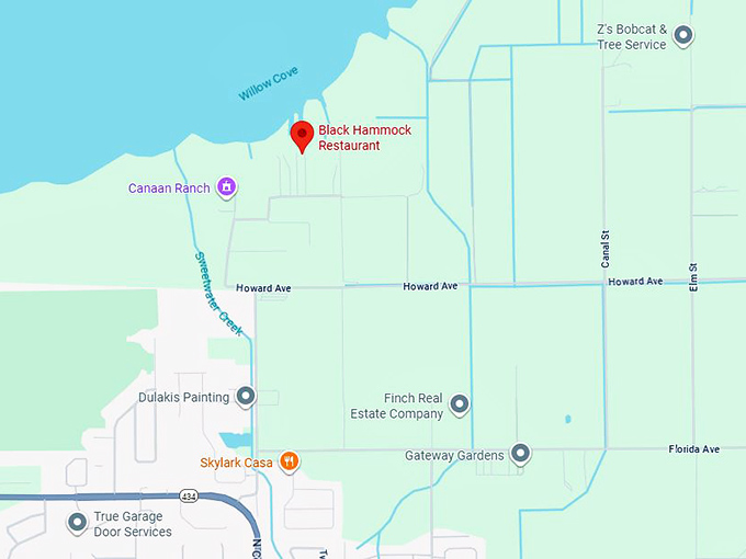 16. black hammock restaurant map