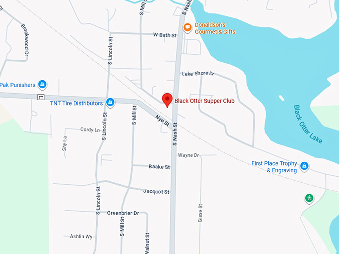 16. black otter supper club map