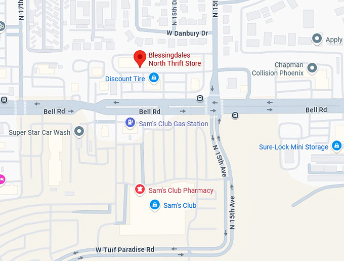16. blessingdales north thrift store map