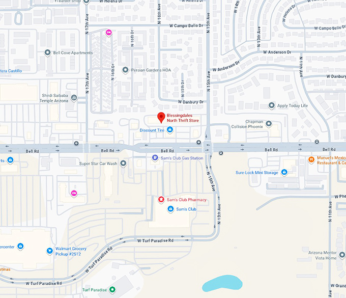 16. blessingdales north thrift store map