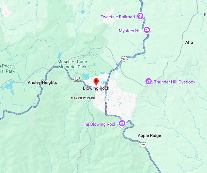 16. blowing rock map