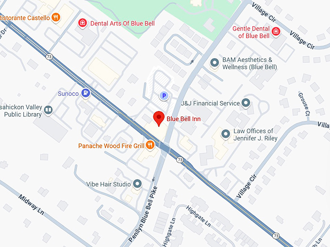 16. blue bell inn map