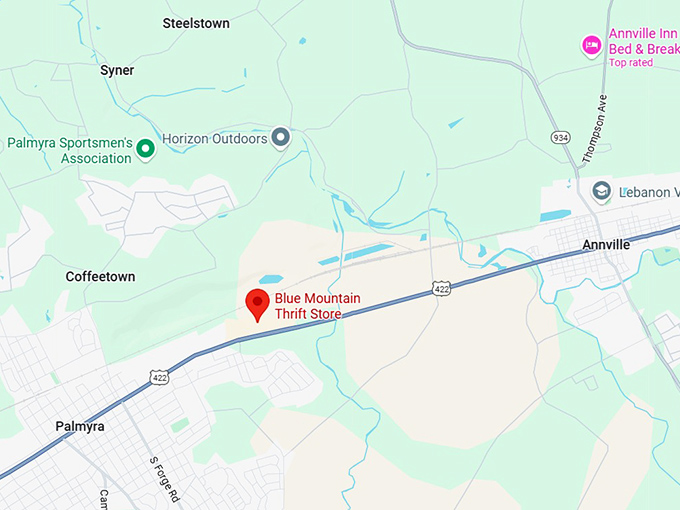 16. blue mountain thrift store map