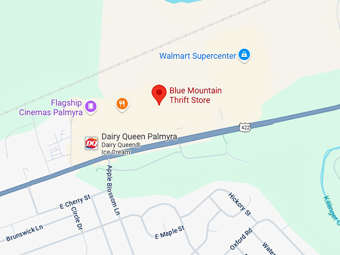 16. blue mountain thrift store map