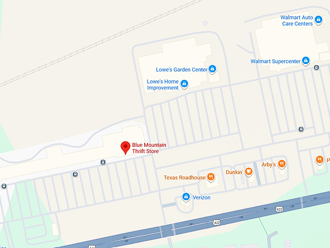 16. blue mountain thrift store map