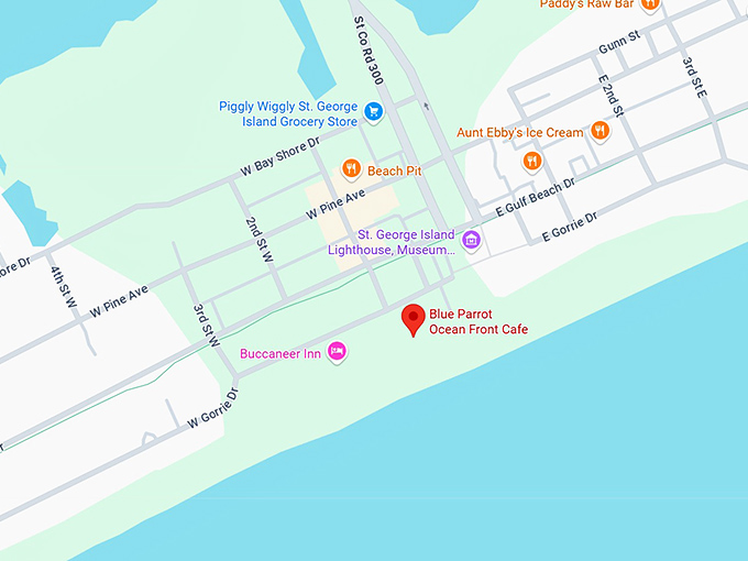 16. blue parrot ocean front cafe map