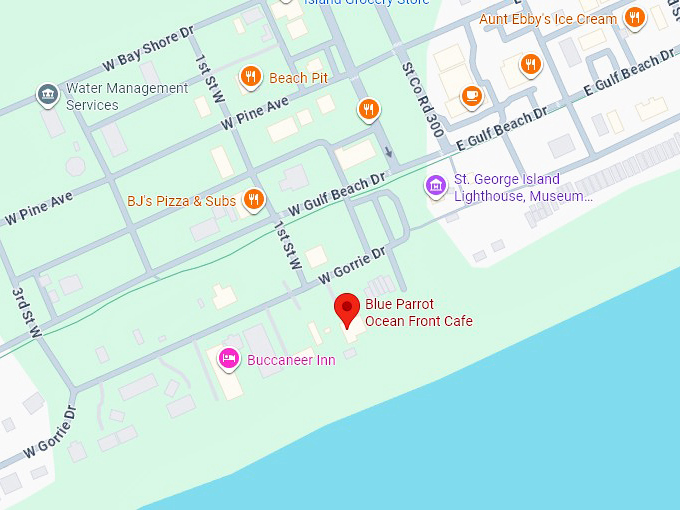 16. blue parrot ocean front cafe map