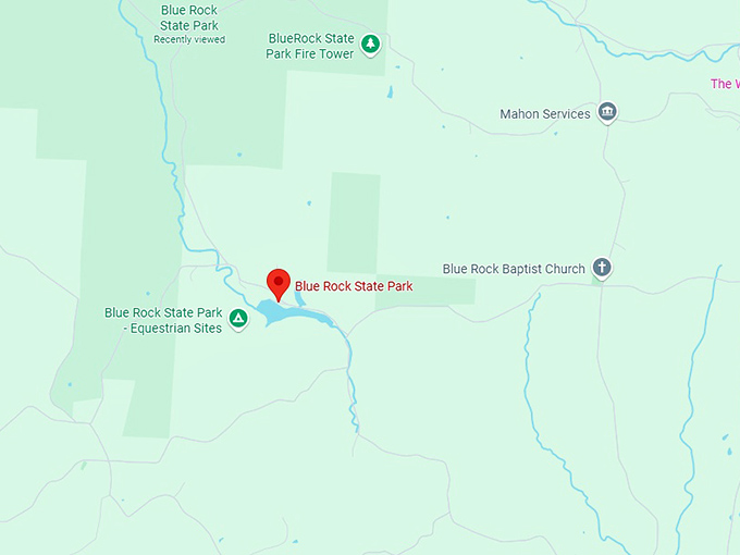 16. blue rock state park map
