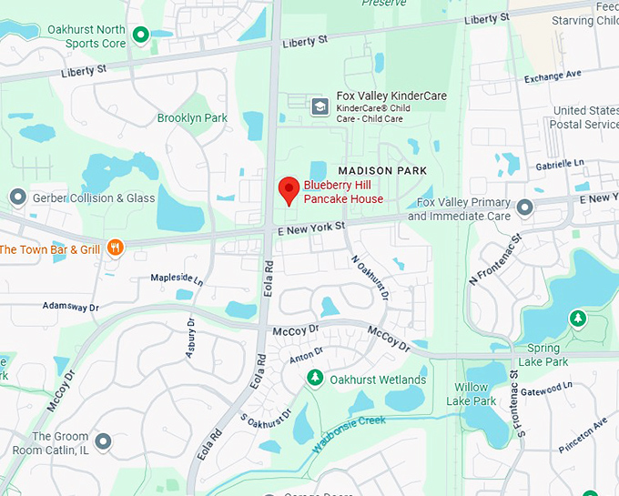 16. blueberry hill pancake house map