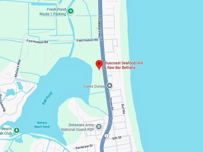 16. bluecoast seafood grill map