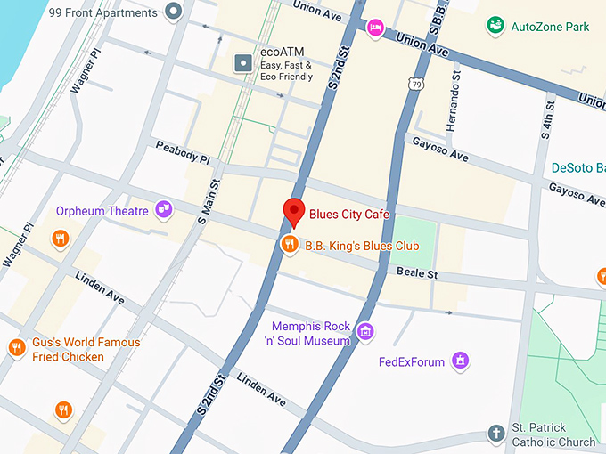 16. blues city cafe map