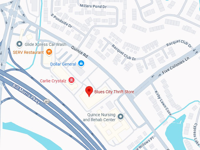 16. blues city thrift store map