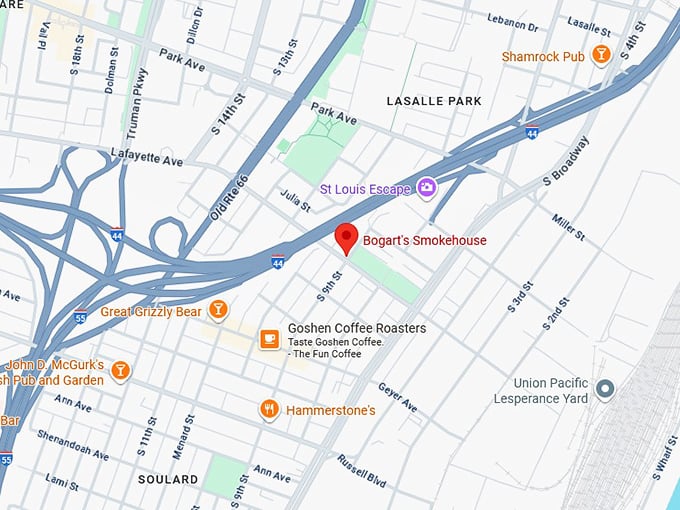 16. bogart's smokehouse map