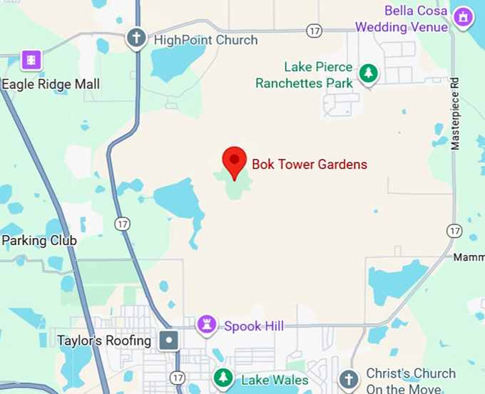 16. bok tower gardens map