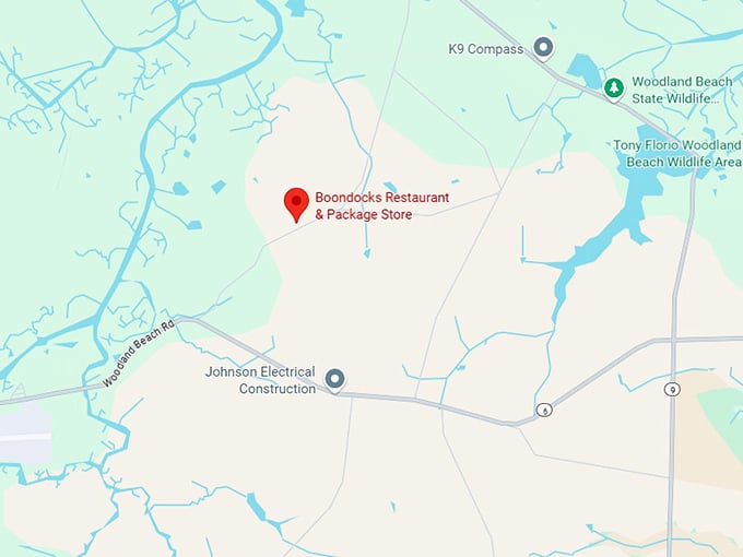 16. boondocks restaurant & package store map