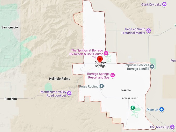 16. borrego springs, ca map