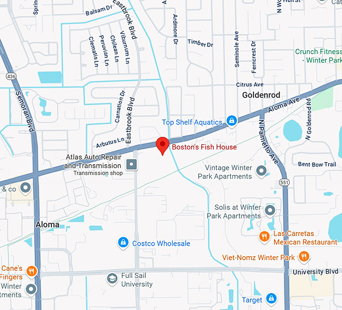 16. boston's fish house map