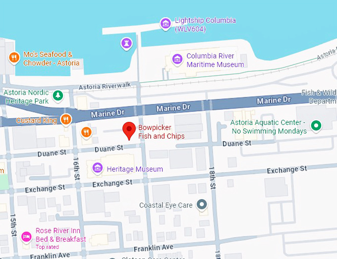 16. bowpicker fish and chips map